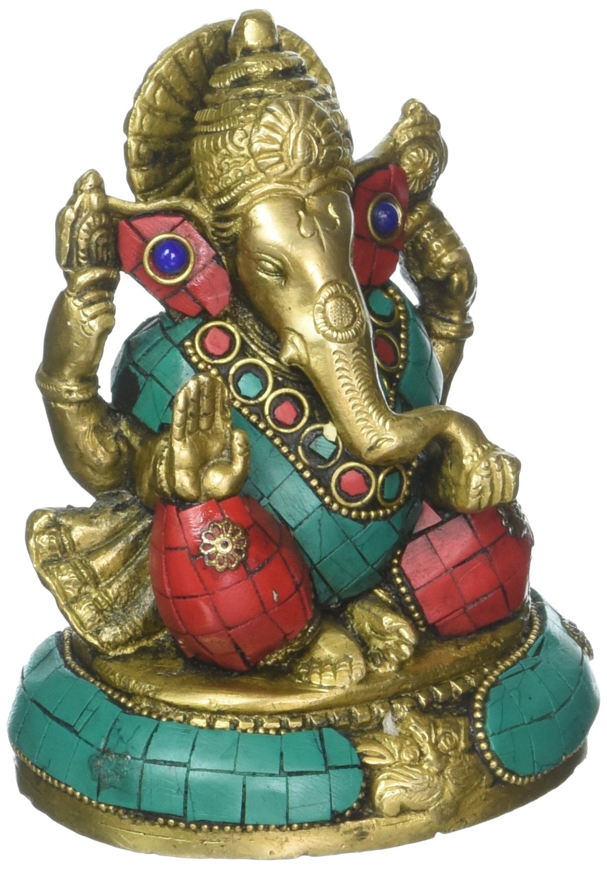 Buy CraftVatika Hindu God Ganesha Statue Handmade Brass Elephant God ...