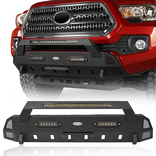 Hooke Road Tacoma Stubby Sharp Front Bumper for 2016-2023 Toyota Tacoma ...