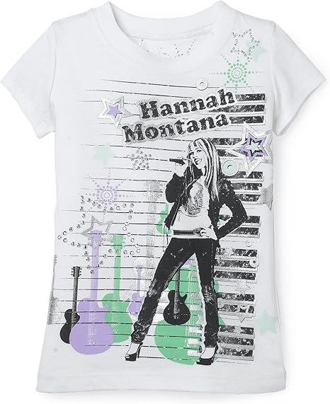 Amazon.com: Disney Hannah Montana Big Girls' Screenprinted Tee Shirt ...