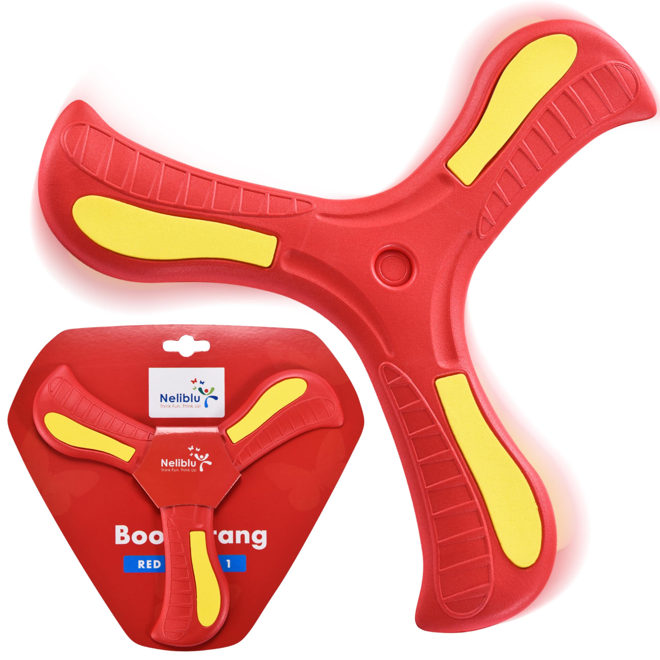 Neliblu Boomerang for Kids and Adults - 9x9-Inch Easy to Throw Cross ...