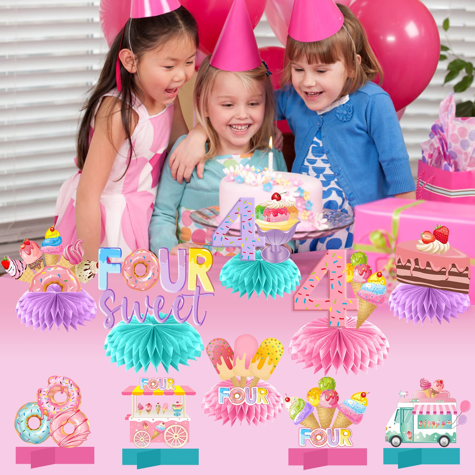 Mua We All Scream 4 Ice Cream Birthday Party Decorations Honeycomb ...