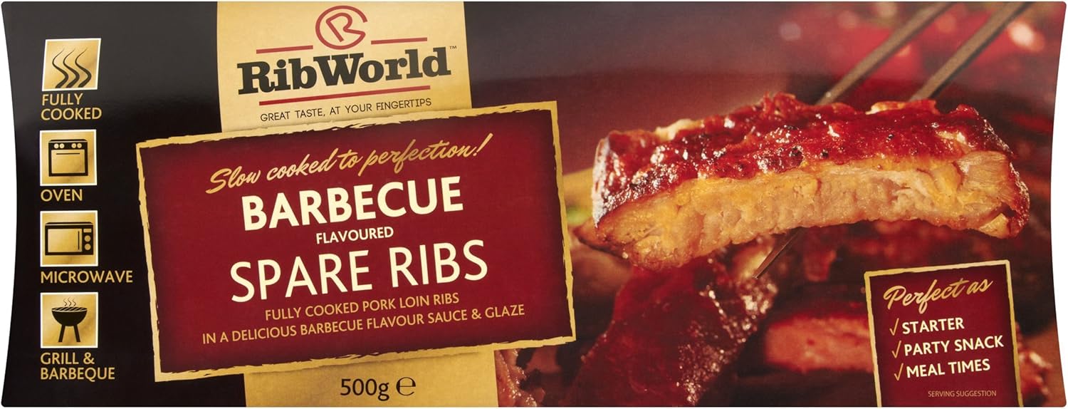 Rib World BBQ Pork Ribs, 500 g: Amazon.co.uk: Grocery
