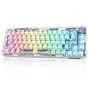 CC MALL 60% Transparent Mechanical Keyboard with Clear Keycaps,Gasket ...
