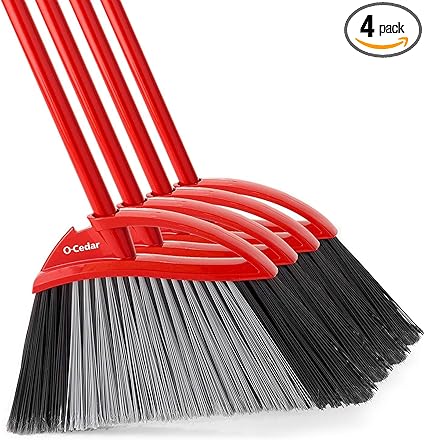 O-Cedar Fast and Easy Angle Broom Pack - 4 tillescenter Janitorial ...