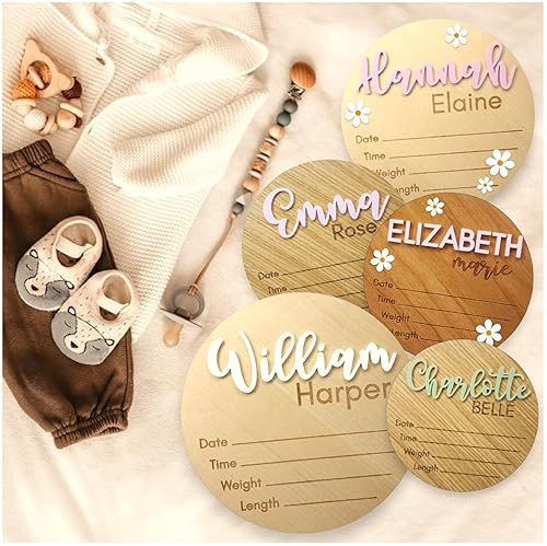 Personalized Baby Announcement Sign, Baby Name Signs for Nursery ...