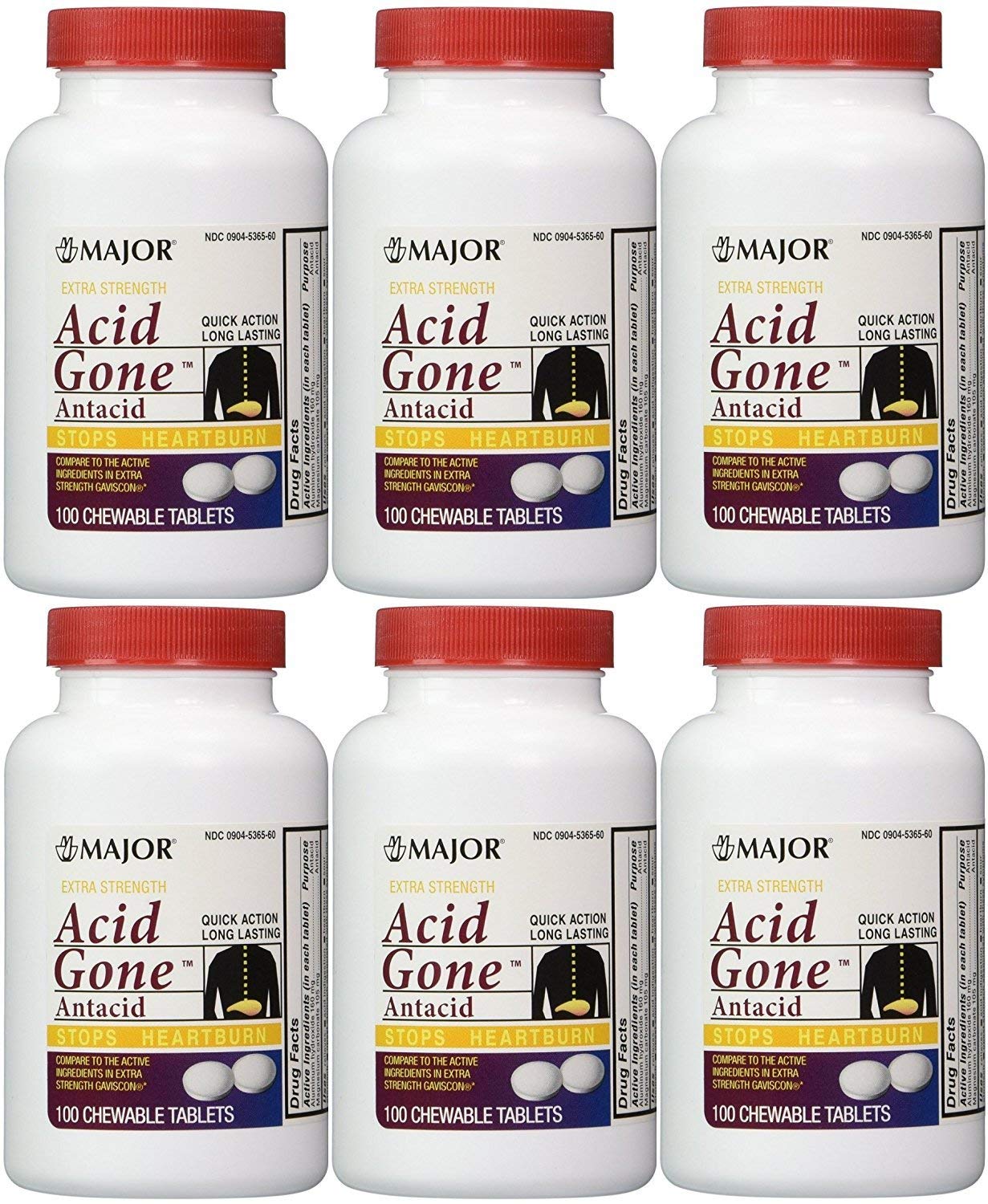 Mua MAJOR Acid Gone Extra Strength Antacid Chewable Tablets - Acid ...