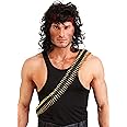 Amazon.com: Fun Costumes Rambo Movie Character Wig - Curly Mullet Style ...