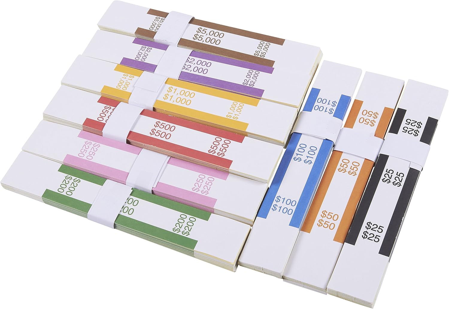Money Wrappers Sourcing Map 100-Pack Money Bands - Self-Adhesive Bill ...