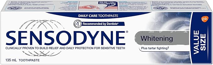 Sensodyne Whitening & Tartar Daily Sensitivity Toothpaste for Sensitive ...