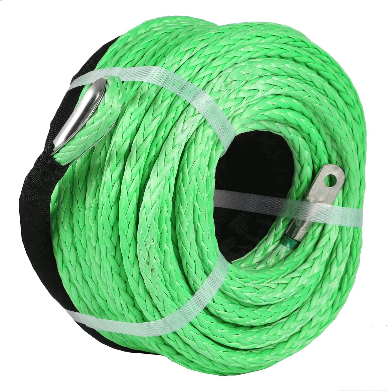 LOVSHARE 100 FT Strands Winch Rope 12000 LBS Synthetic Winch Rope LOVSHARE 100 FT Strands Winch Rope 12000 LBS Synthetic Winch Rope