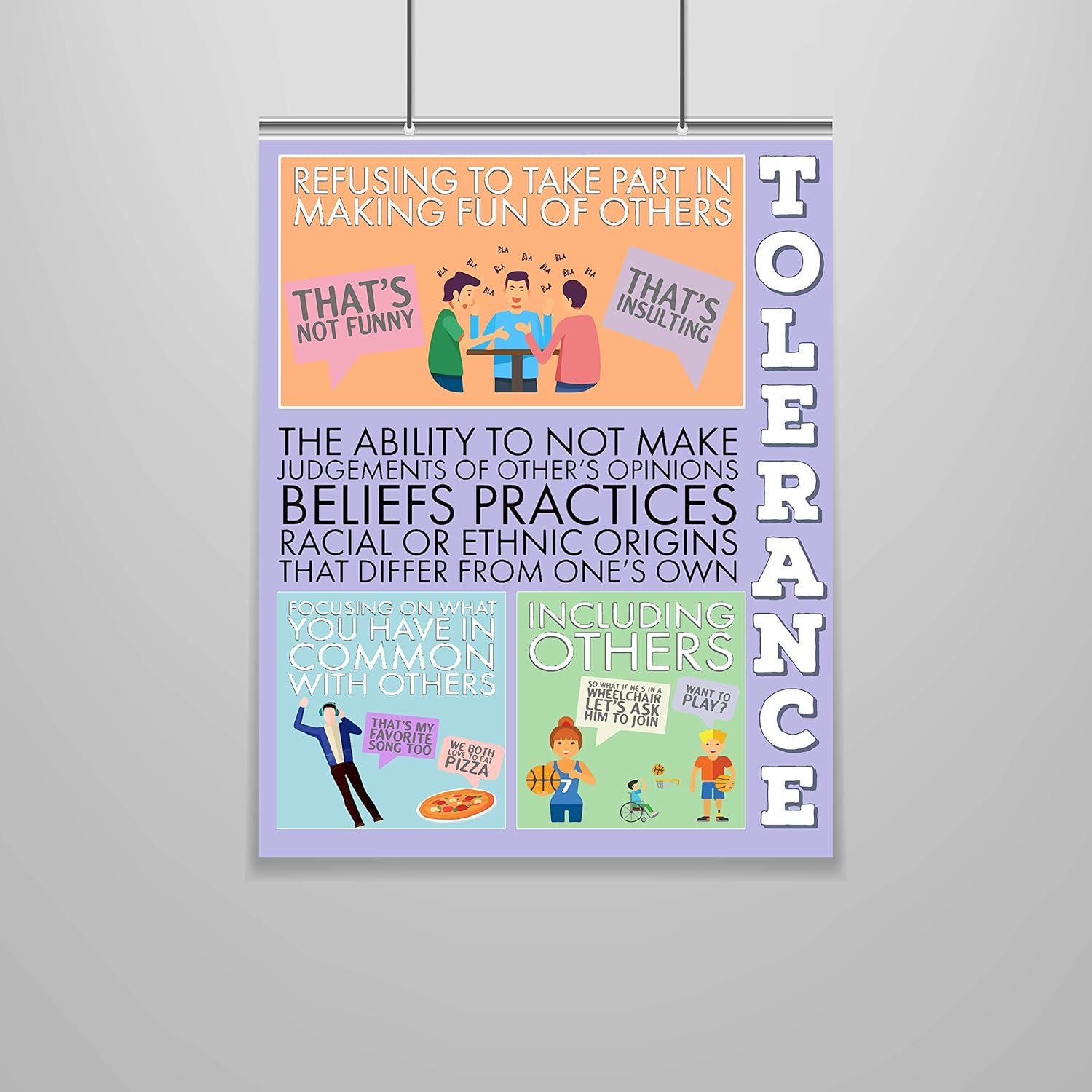 Amazon.com: Zap Education Tolerance Poster - Character Building - 16 x ...