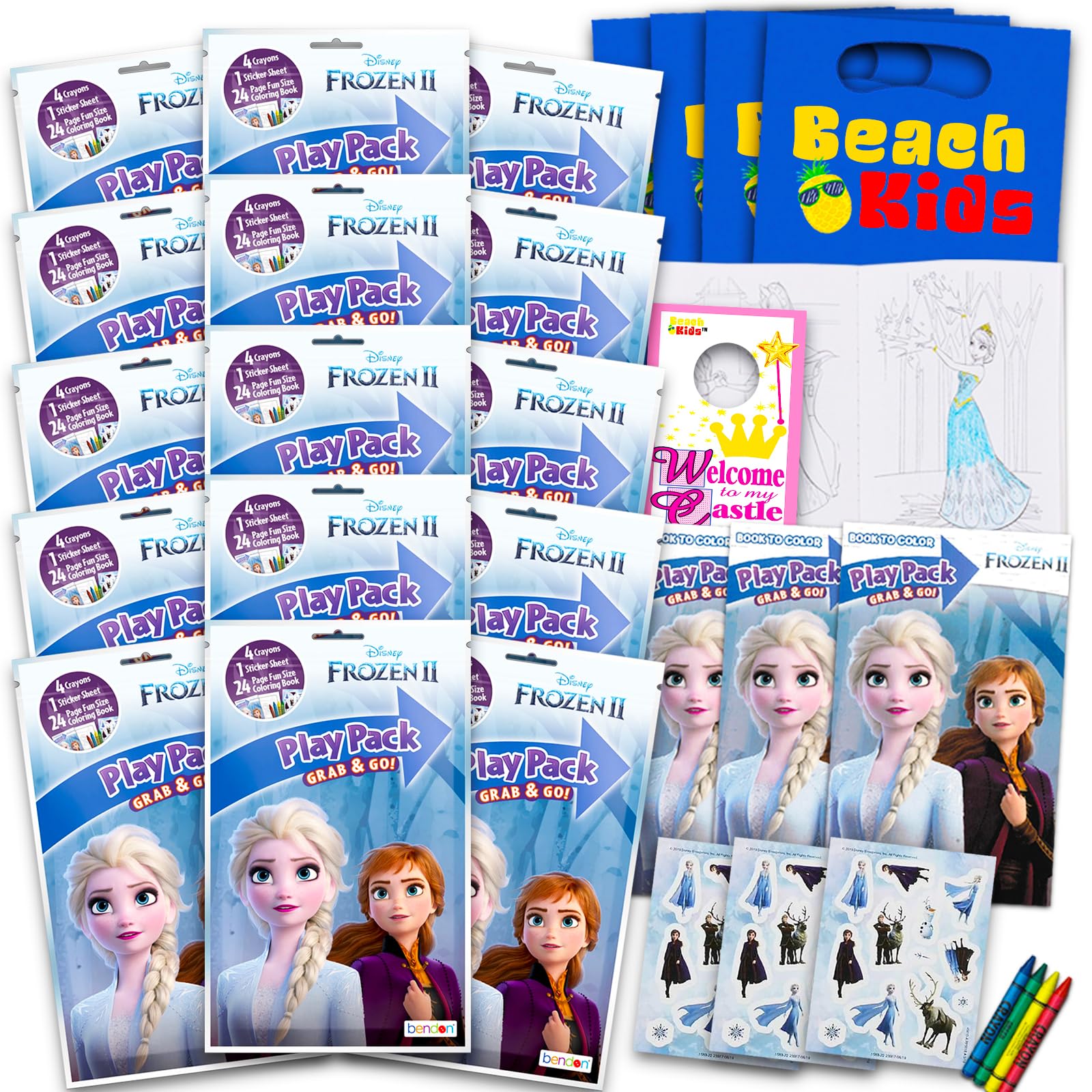 Bendon Set of 15 Full-Size Kids Play Packs Fun Party Favors Coloring ...