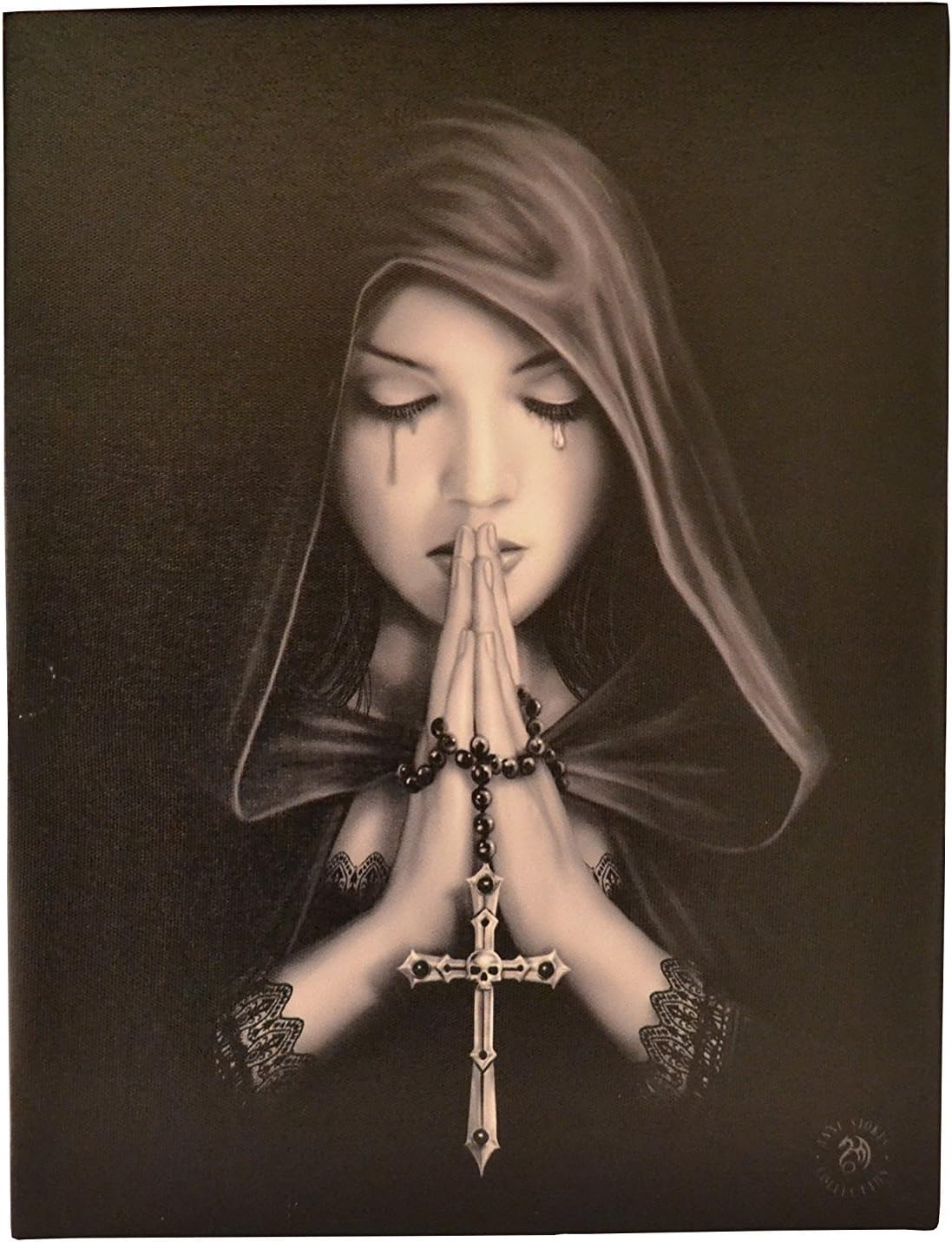 Fantastic Anne Stokes Design – Gothic Prayer – Canvas Picture on Frame ...