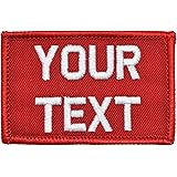 Amazon.com: Custom Text Tab Patch W/Hook Fastener Patch (Red): Arts, Crafts & Sewing