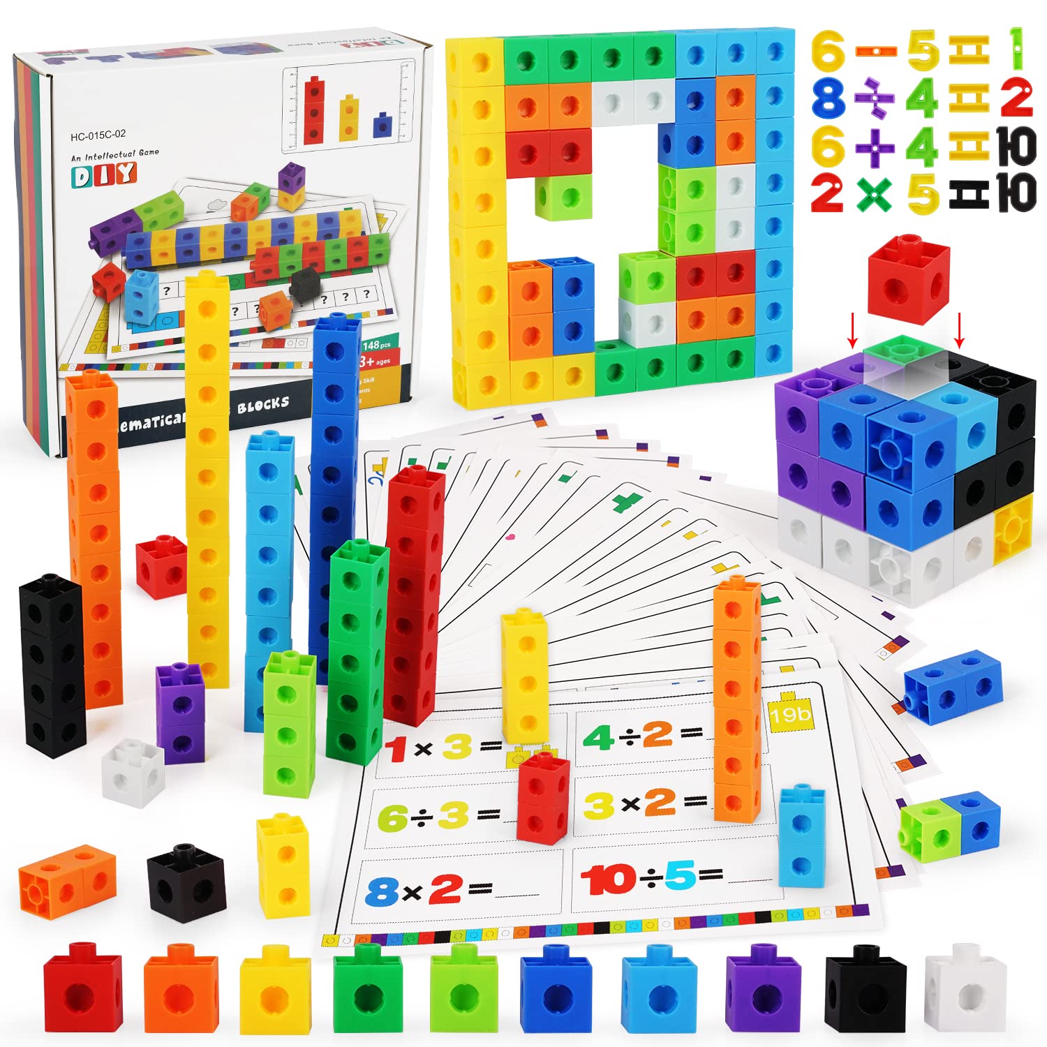 Mua Number Blocks, Math Manipulatives 100 Snap Cubes with 30 Activity ...