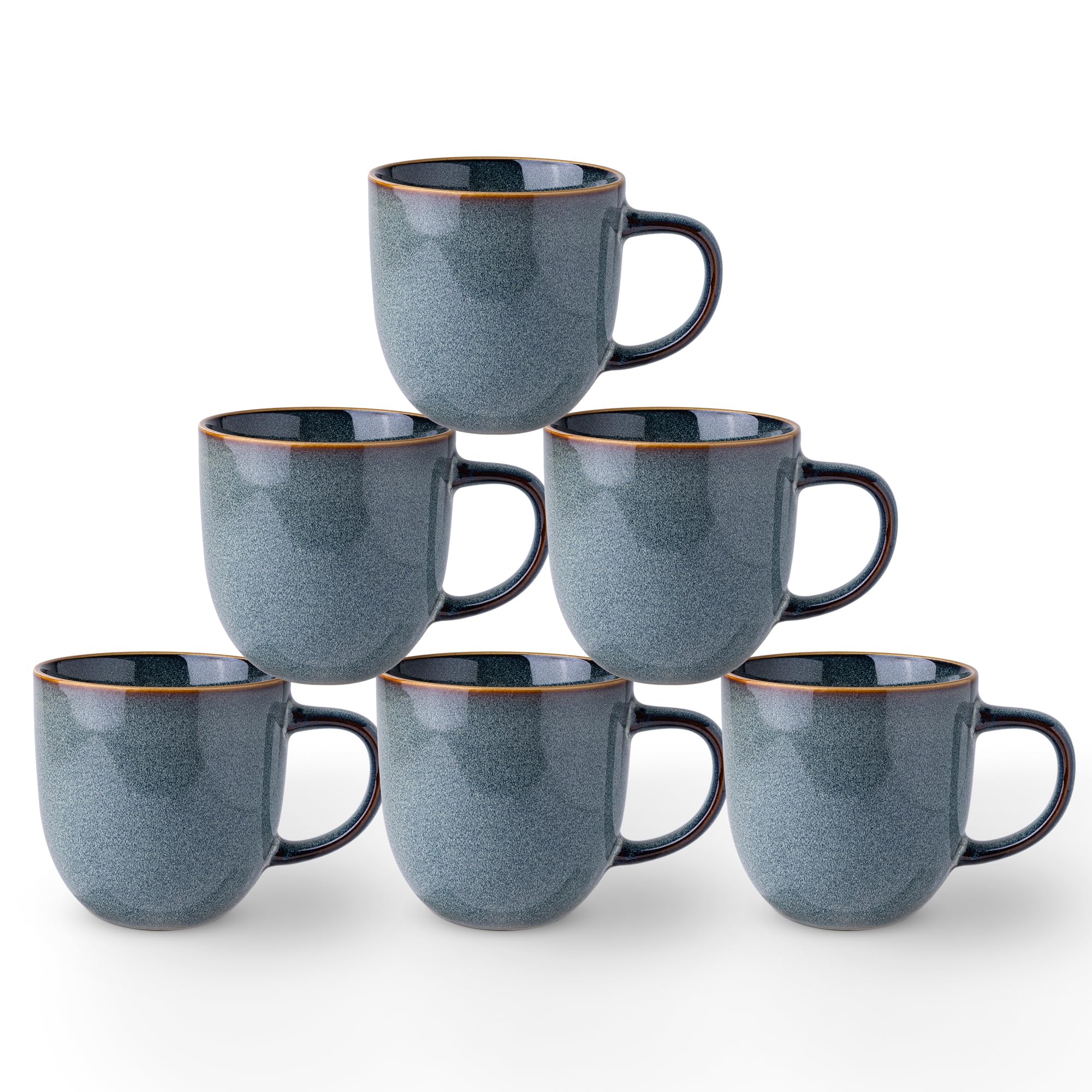 AmorArc 12oz Coffee Mugs, Ceramic Coffee Mugs set of 6 for Man, Woman ...