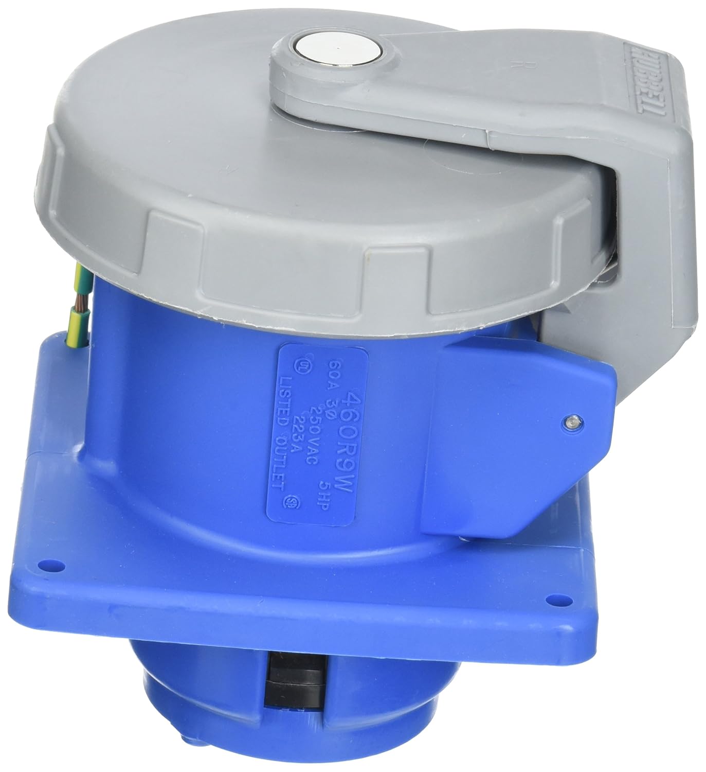 Amazon | Hubbell HBL460R9W Receptacle, 3 Pole and 4 Wire, 60 amp, 250V ...