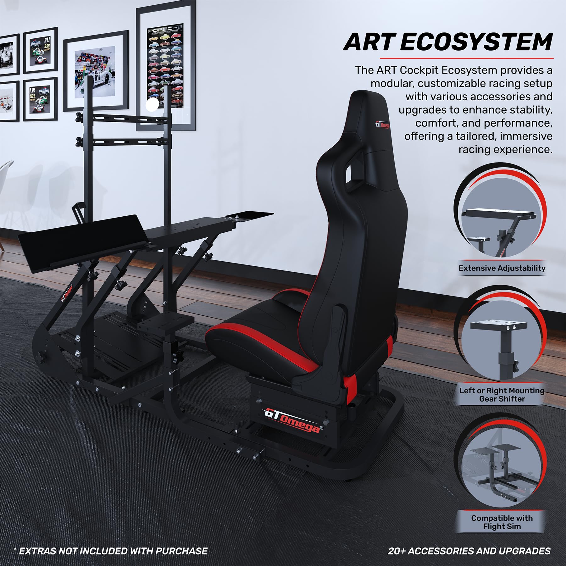 GT OMEGA Art Simulator Cockpit Frame (No Seat) - Premium Quality Steel ...