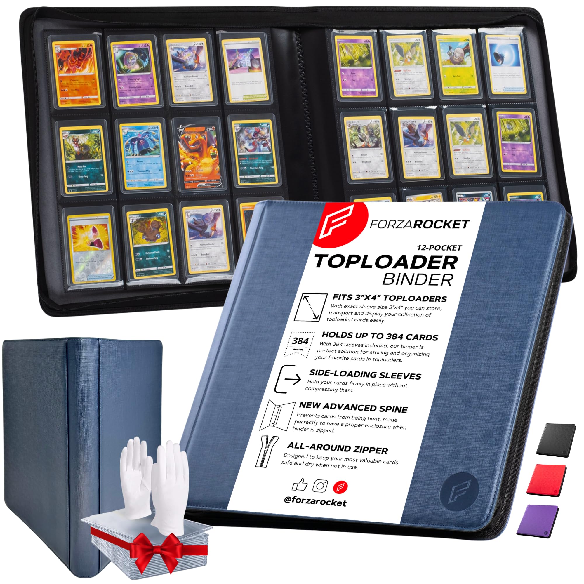 Forzarocket 12 Pocket Toploader Binder Holds 384 Top Loaders 11