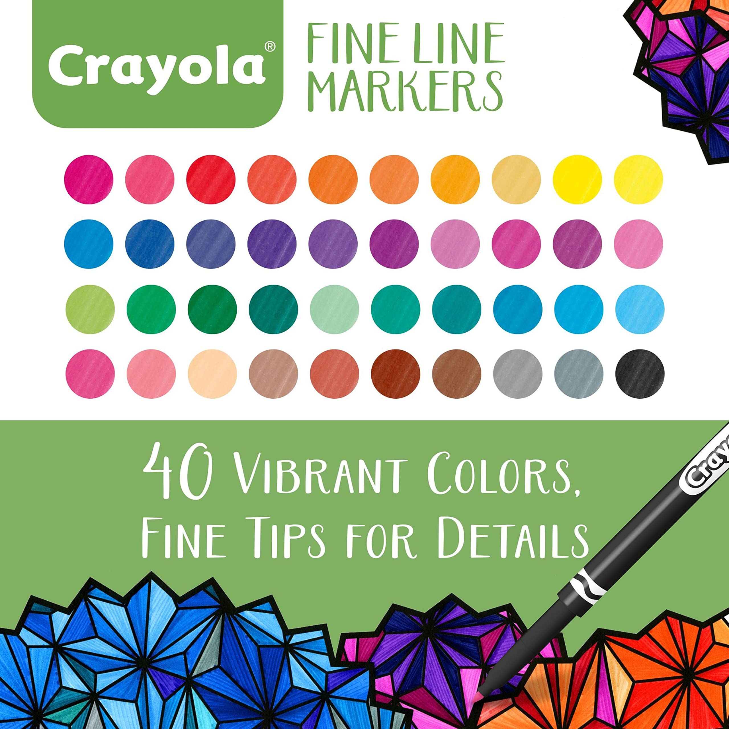 Mua Crayola Fine Line Markers For Adults (40 Count), Skinny Markers For ...