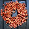 Amazon.com: Jobflower Fall Wreaths for Front Door, 24 Inch Orange ...