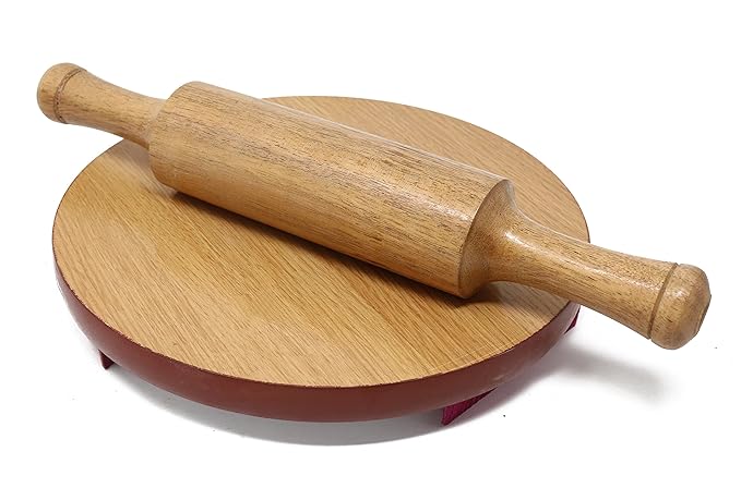 Dungri Wooden Handmade Chakla Belan Rolling Pin Kitchen Utensils - Roti ...