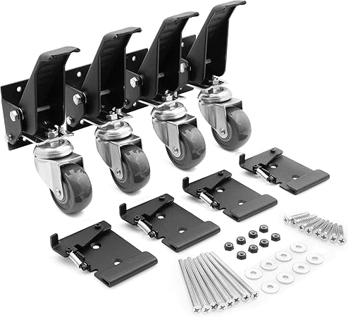 Workbench Caster kit 4 Heavy Duty Retractable Casters with Urethane ...