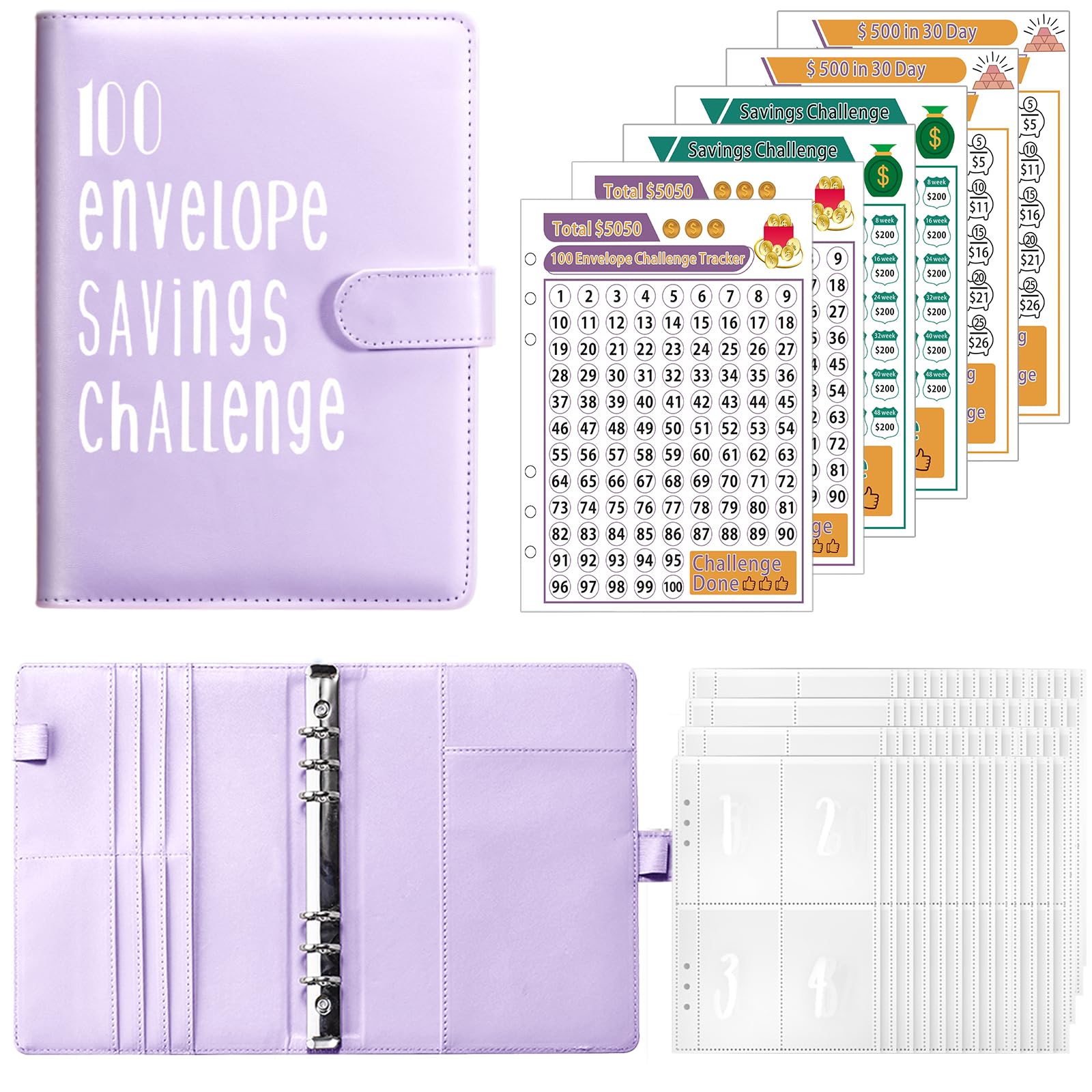 Mua 100 Envelopes Money Saving Challenge, A5 Money Saving Budget Binder ...