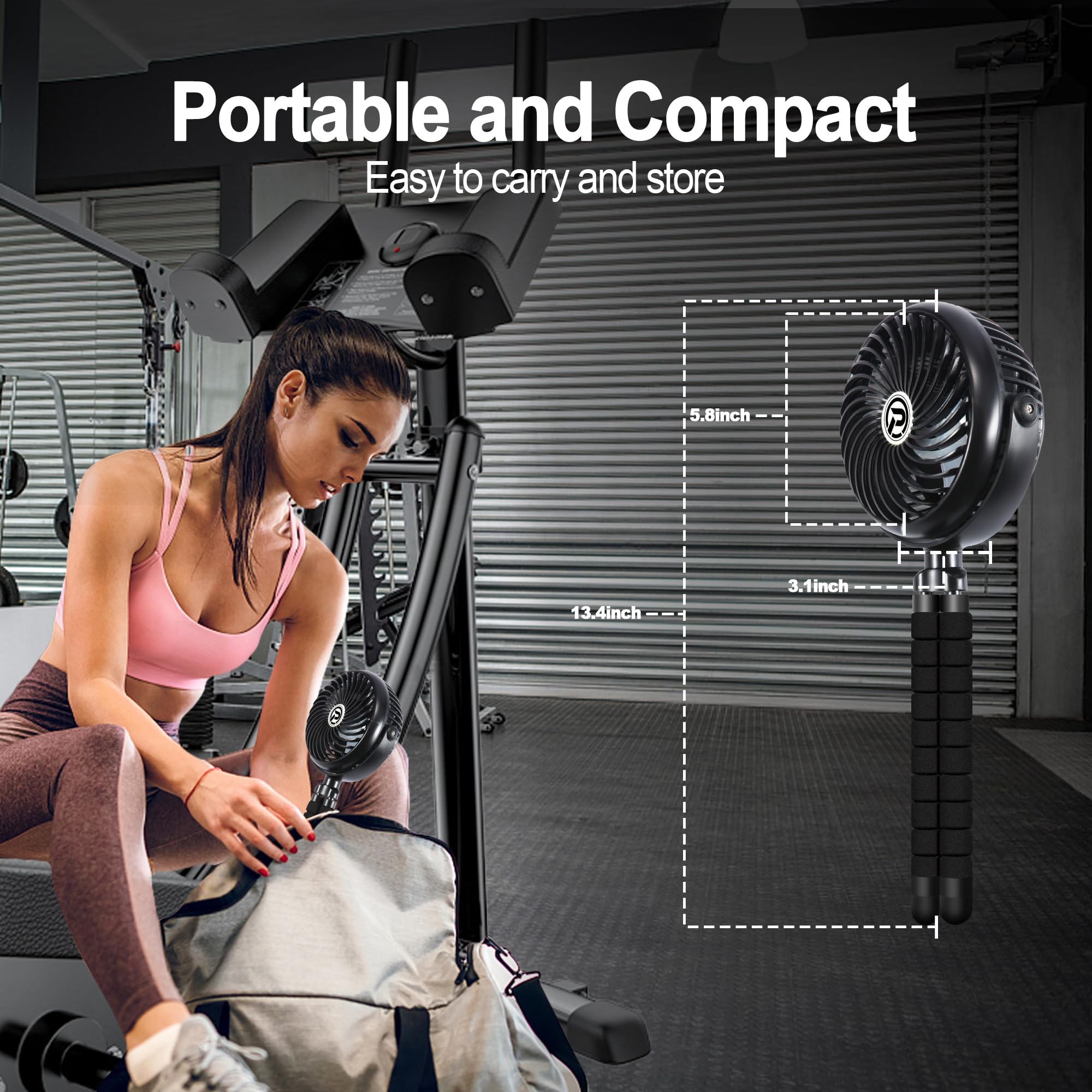 Mua Clip on Fan for Exercise Bike/Tread, Rechargeable Battery Operated ...