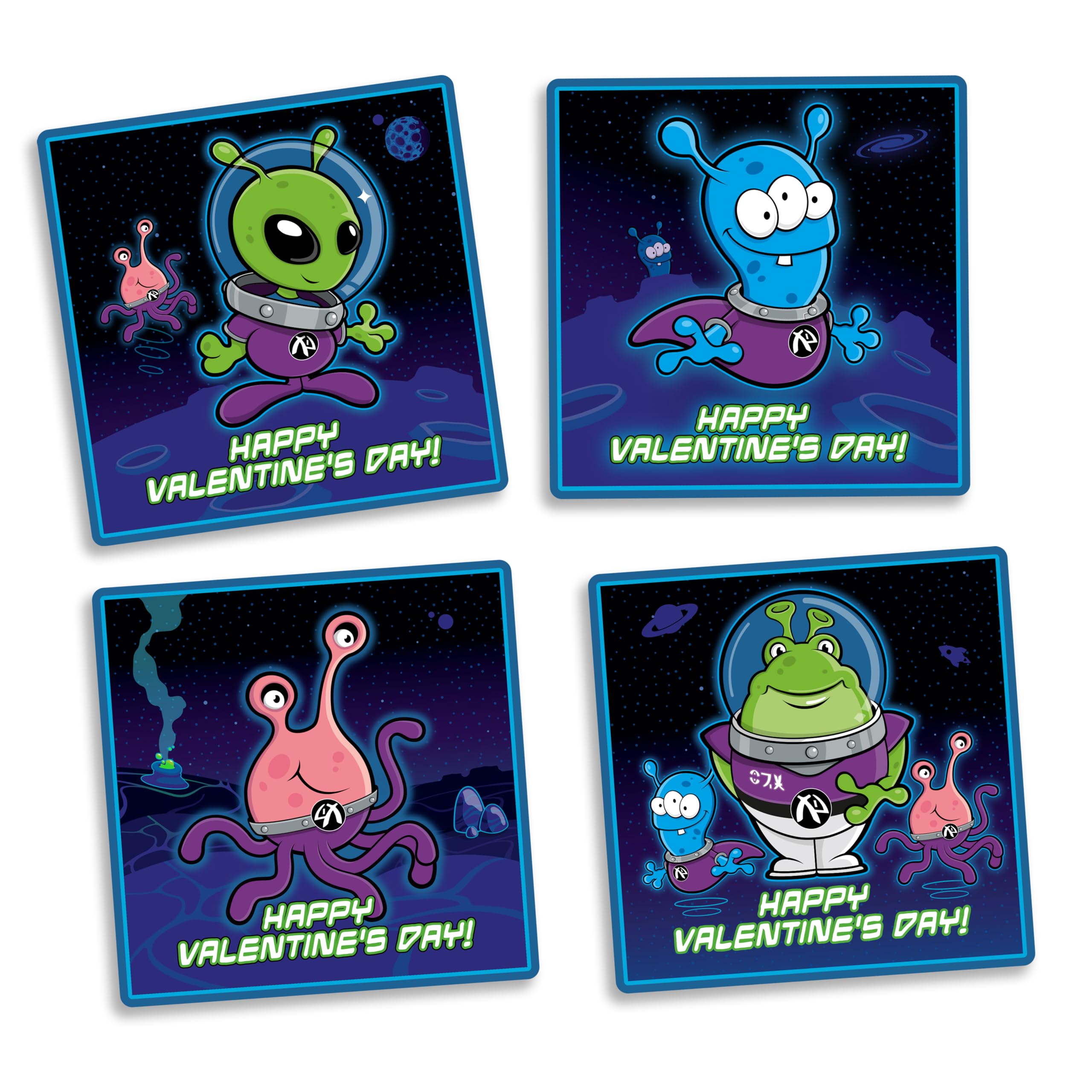Kangaroo 28-Pack Alien Pop Out Valentines Day Cards With Envelopes ...