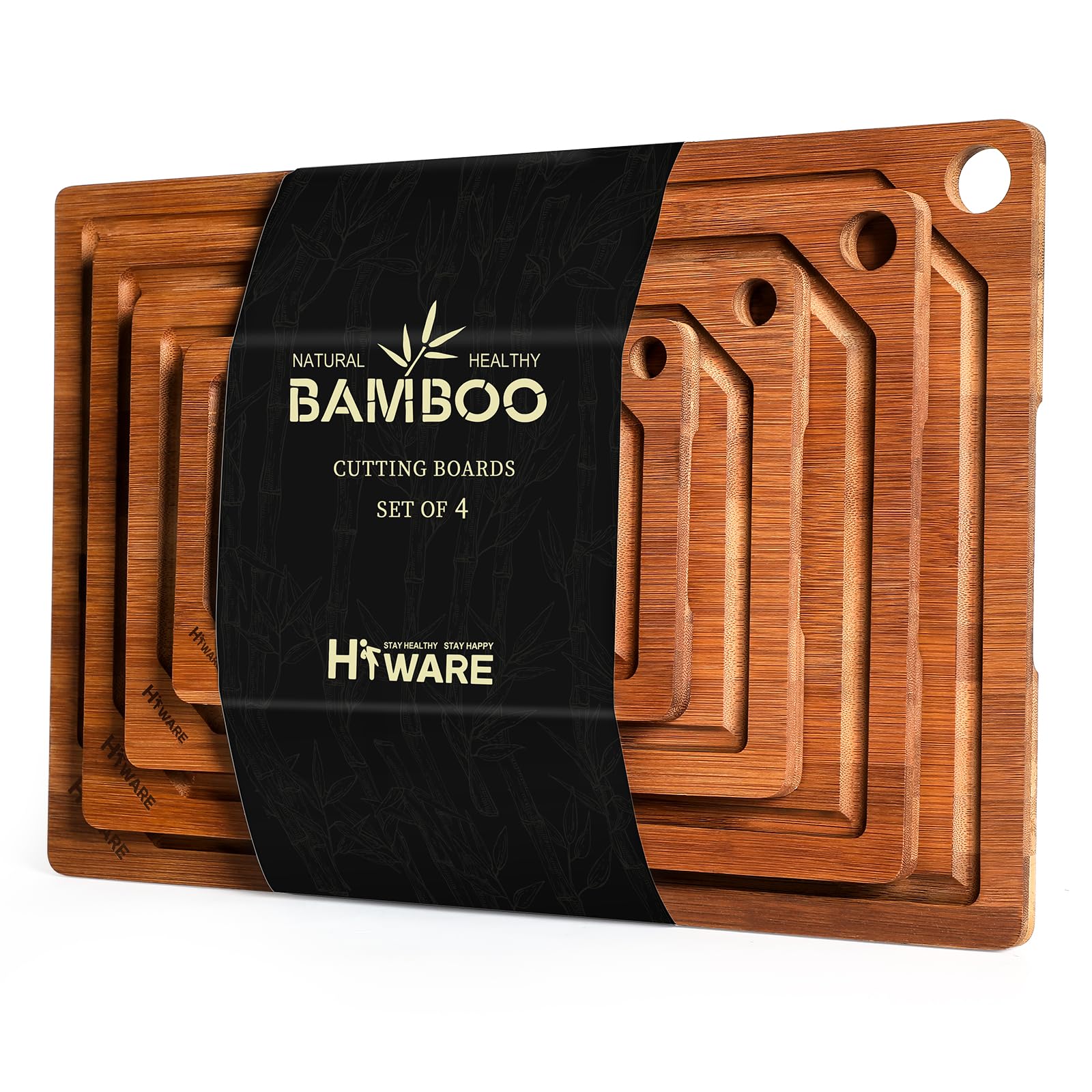 Hiware Extra Large Wood Cutting Boards - Heavy Duty Bamboo Cutting ...