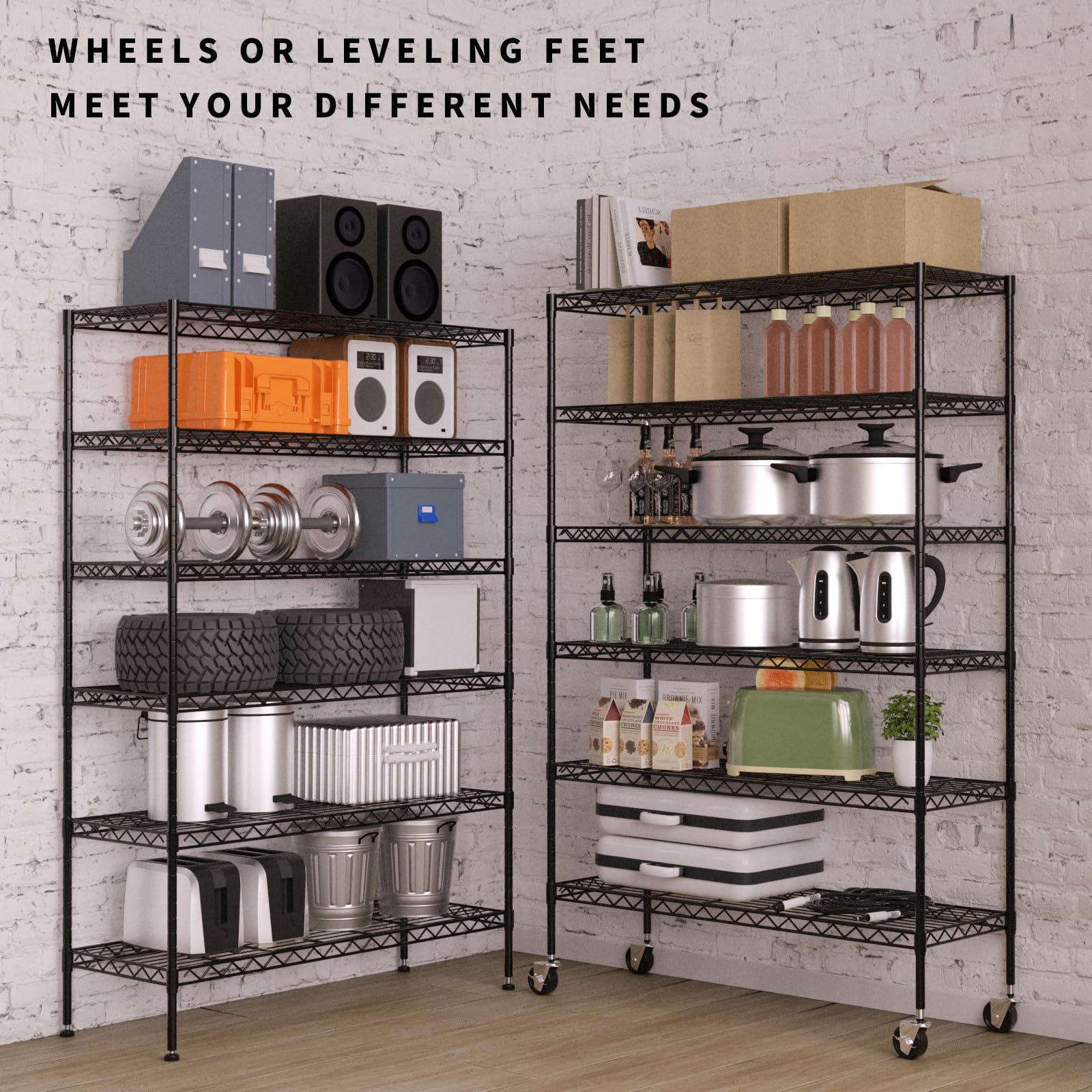 Mua 6-Tier Wire Shelving Unit 2100Lb Capacity Adjustable Storage ...