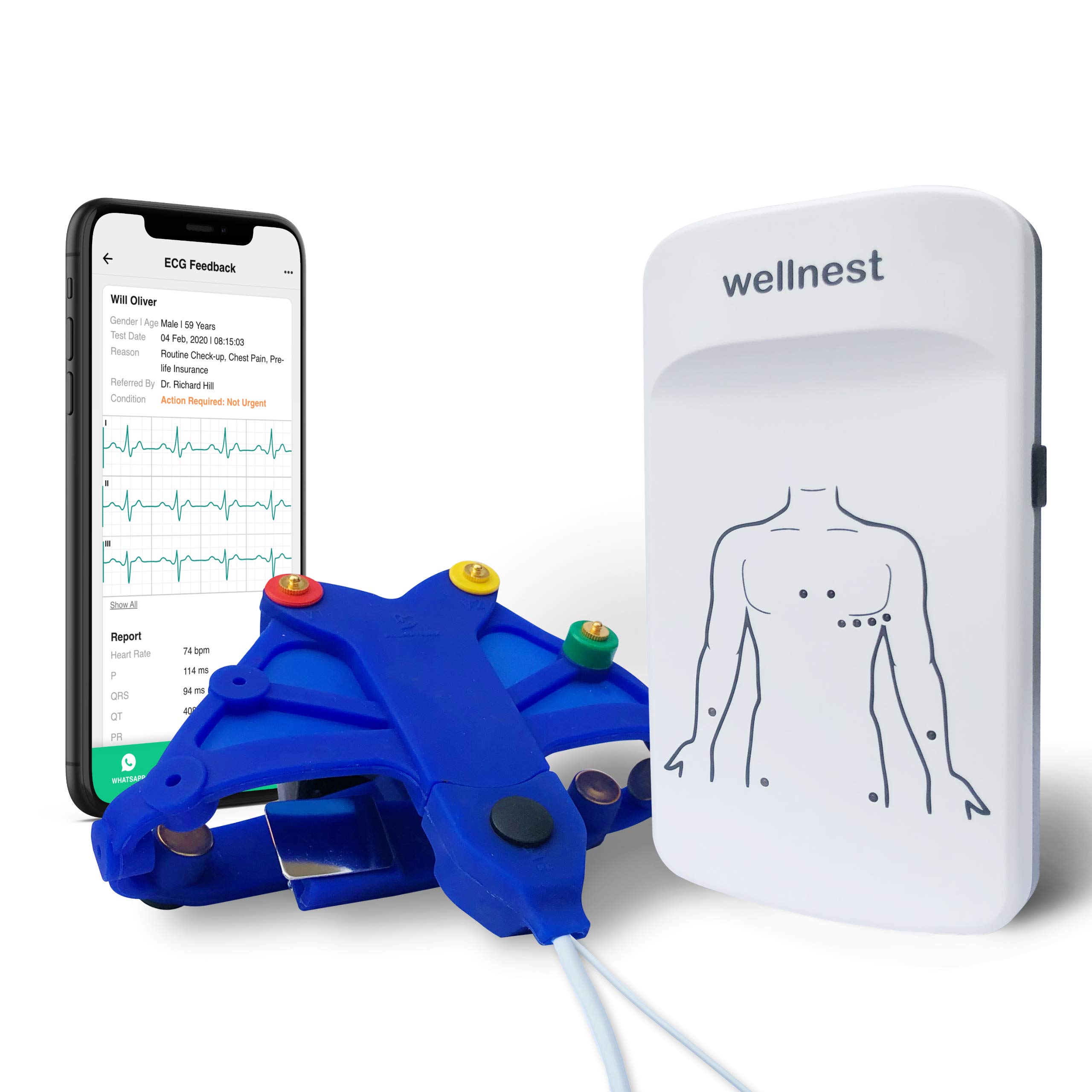 Buy 12 Lead Simultaneous, CE-certified, Portable, Bluetooth/App-based ...