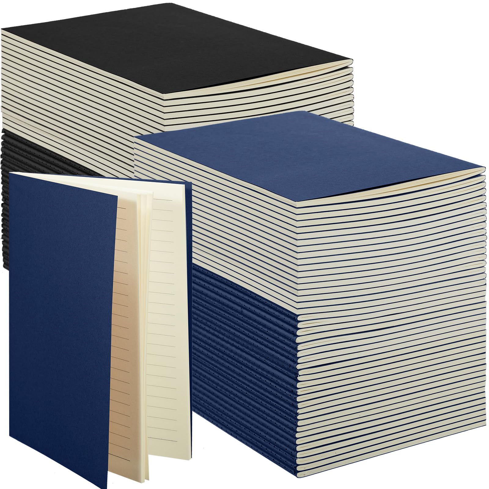 Mimorou 100 Pcs Kraft Notebook Journals 5.5 Inch x 8.3 Inch A5 ...