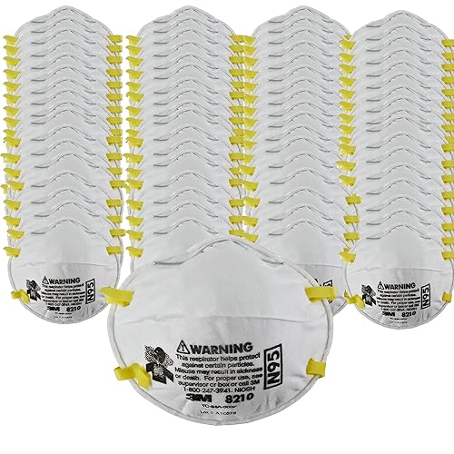 3M Personal Protective Equipment Particulate Respirator 8210, Pack of 160, N95, Disposable ...
