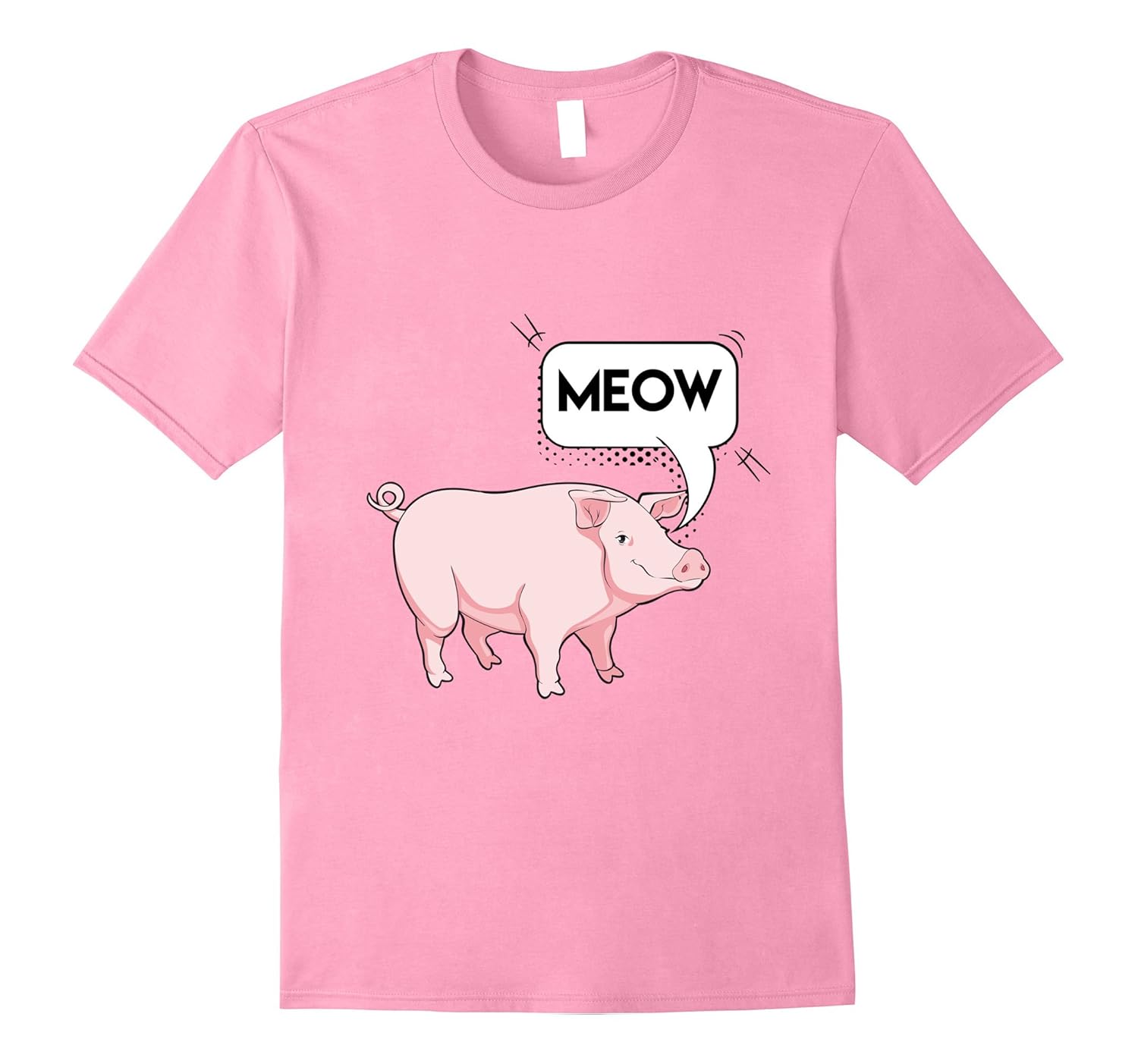 Funny Ironic Pig Lovers T-Shirt – Piglet Piggy Pigs Fly Meow-CL – Colamaga