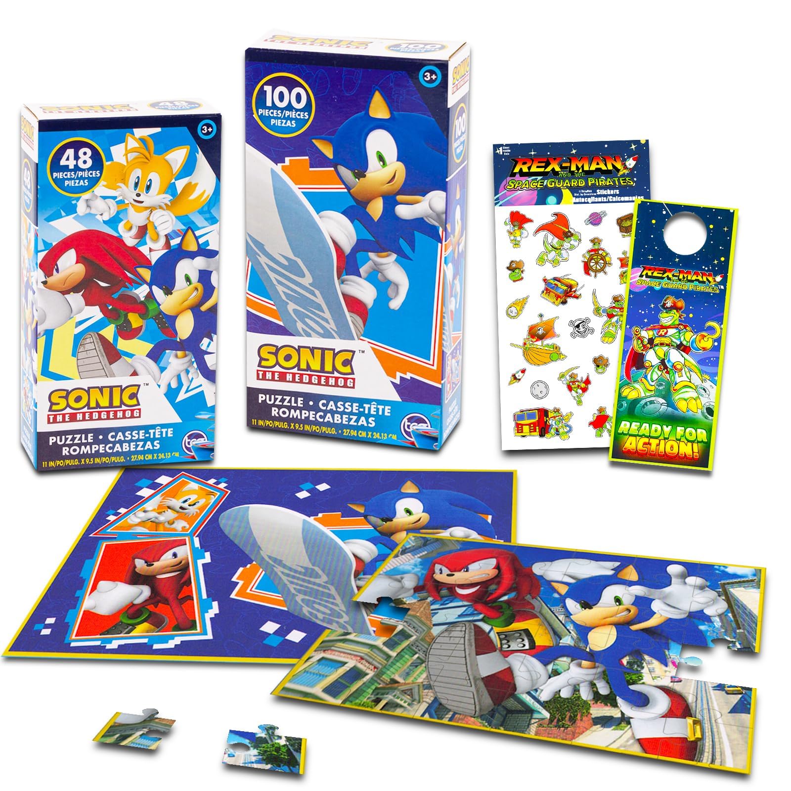 Sonic The Hedgehog Puzzle for Kids Set - Bundle with 2 Sonic Puzzles ...