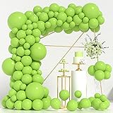 PartyWoo Lime Green Balloons, 100 pcs Green Balloons Different Sizes Pack of 36 Inch 18 Inch 12 ...