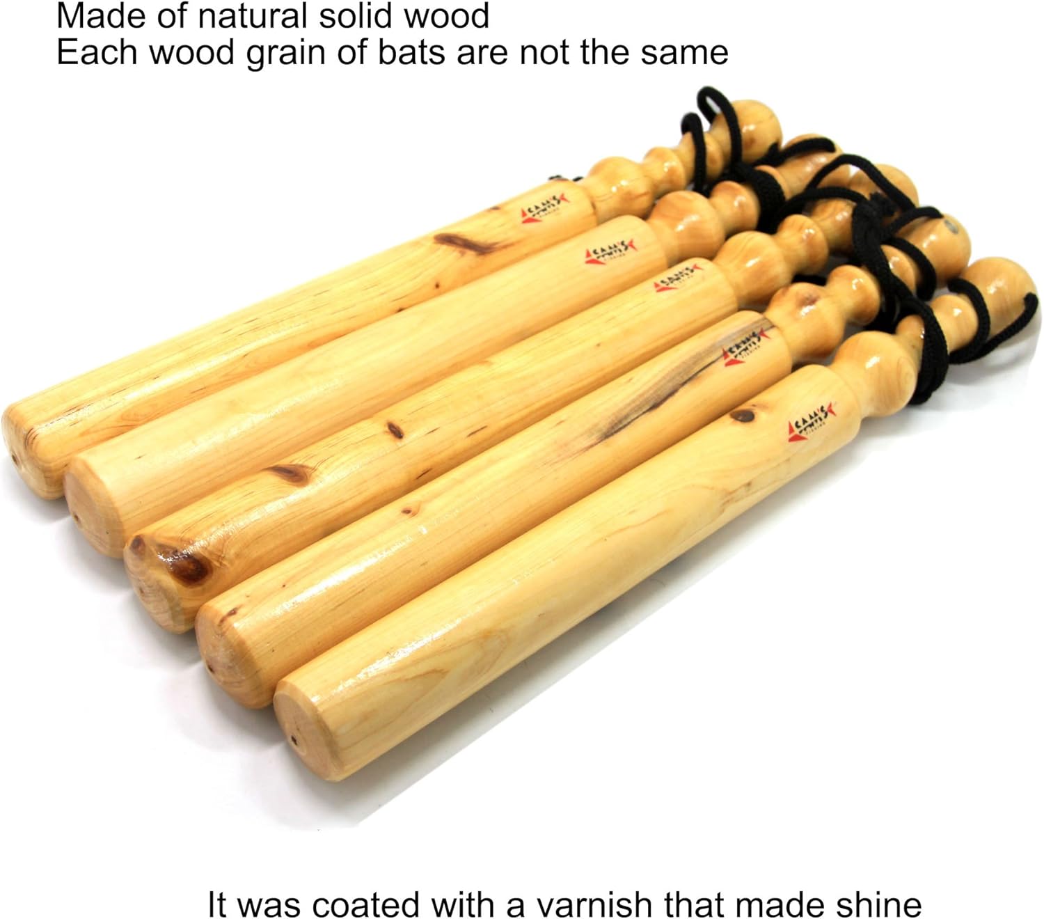 SAMSFX Wooden Priest Fish Wacker Bat with Lanyard 14-Inch 175g for Sea ...