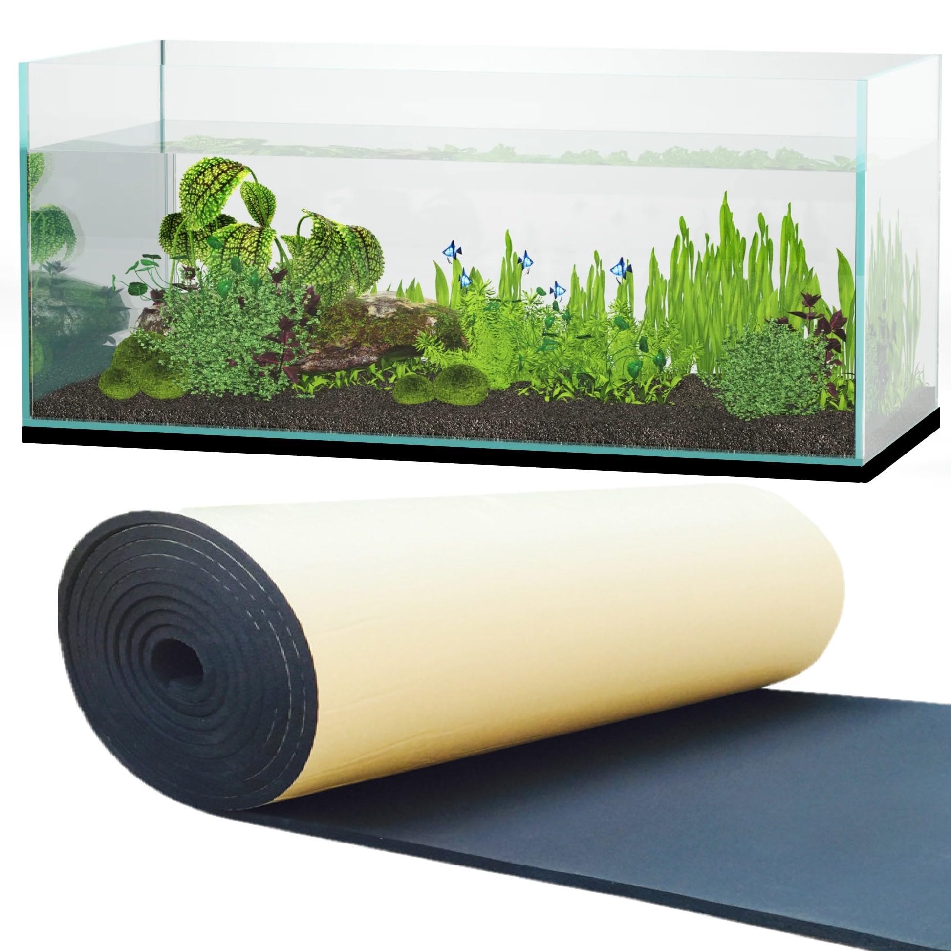 Fish Tank Mat For Under Tank (24 x 24 in) Aquarium Self Leveling Mat ...