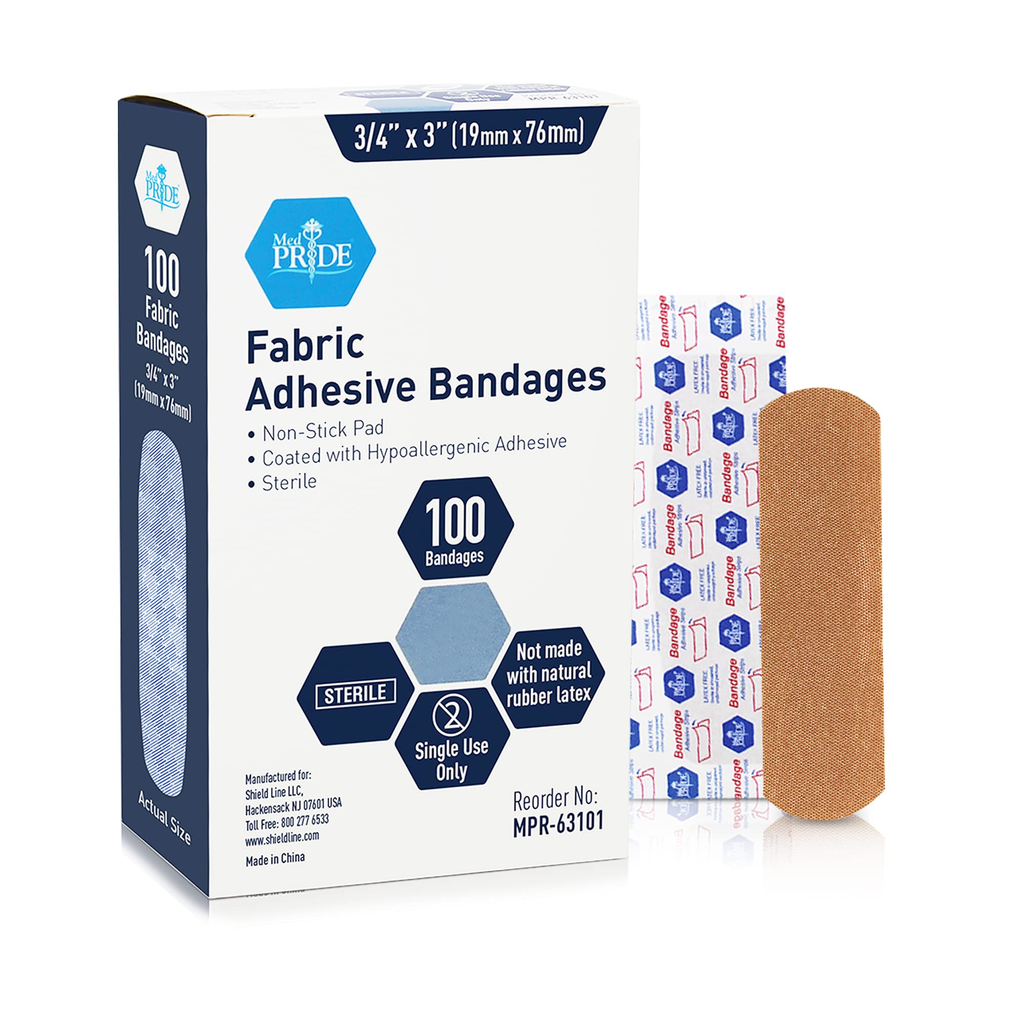 Mua MED PRIDE Sterile Fabric Adhesive Bandages [100 Count]- First Aid ...