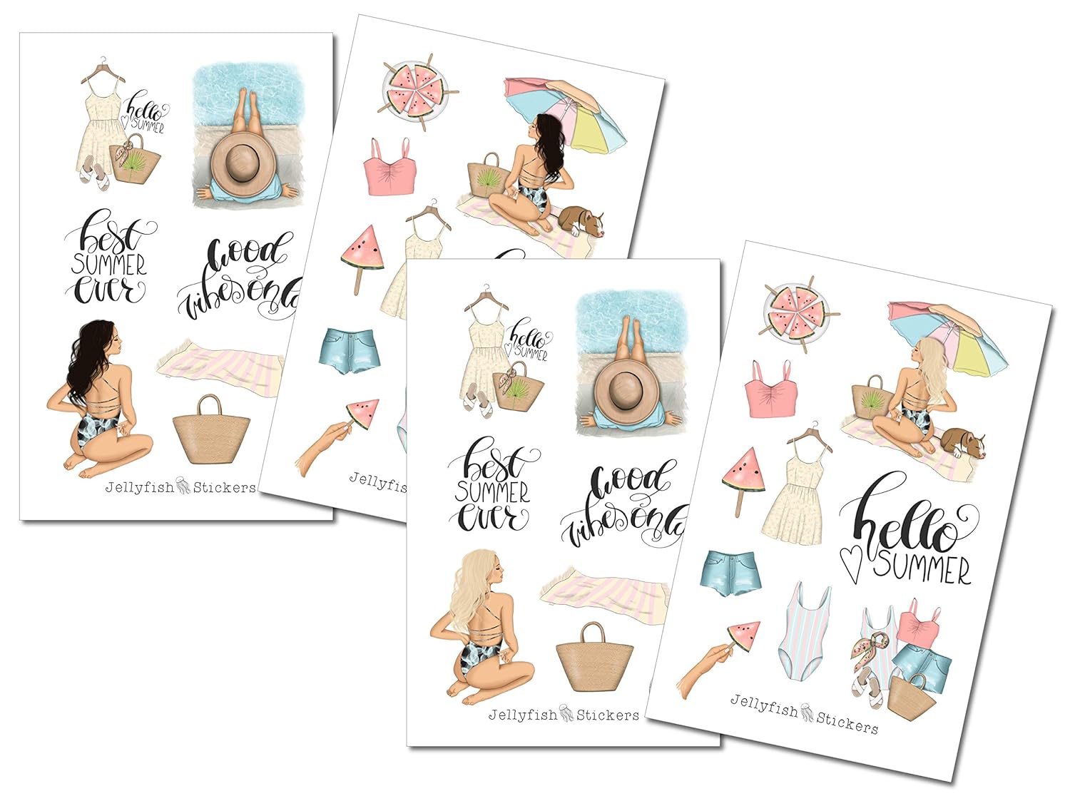 Sommerurlaub Sticker Set | Florale Aufkleber | Journal Sticker ...