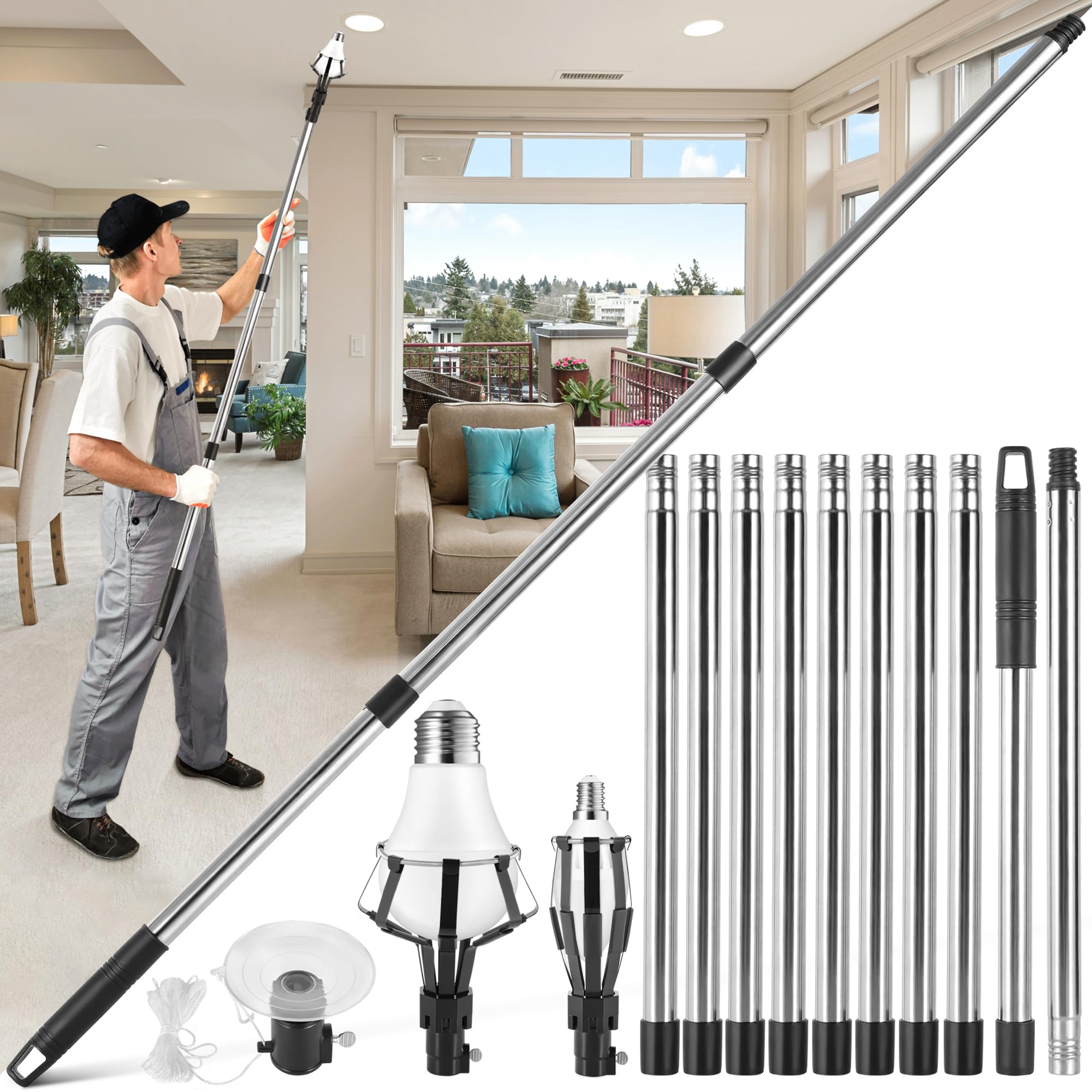 Zylany Light Bulb Changer, High Ceilings and Recessed Light Bulb ...