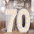 Amazon.com: Retisee 3.3ft Number Decoration Marquee White Light Up ...