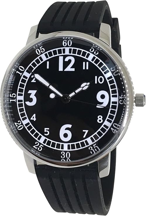 Amazon.com: WatchDesign Backwards/Reverse Movement Watch - Black ...
