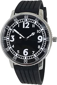 Amazon.com: WatchDesign Backwards/Reverse Movement Watch - Black ...