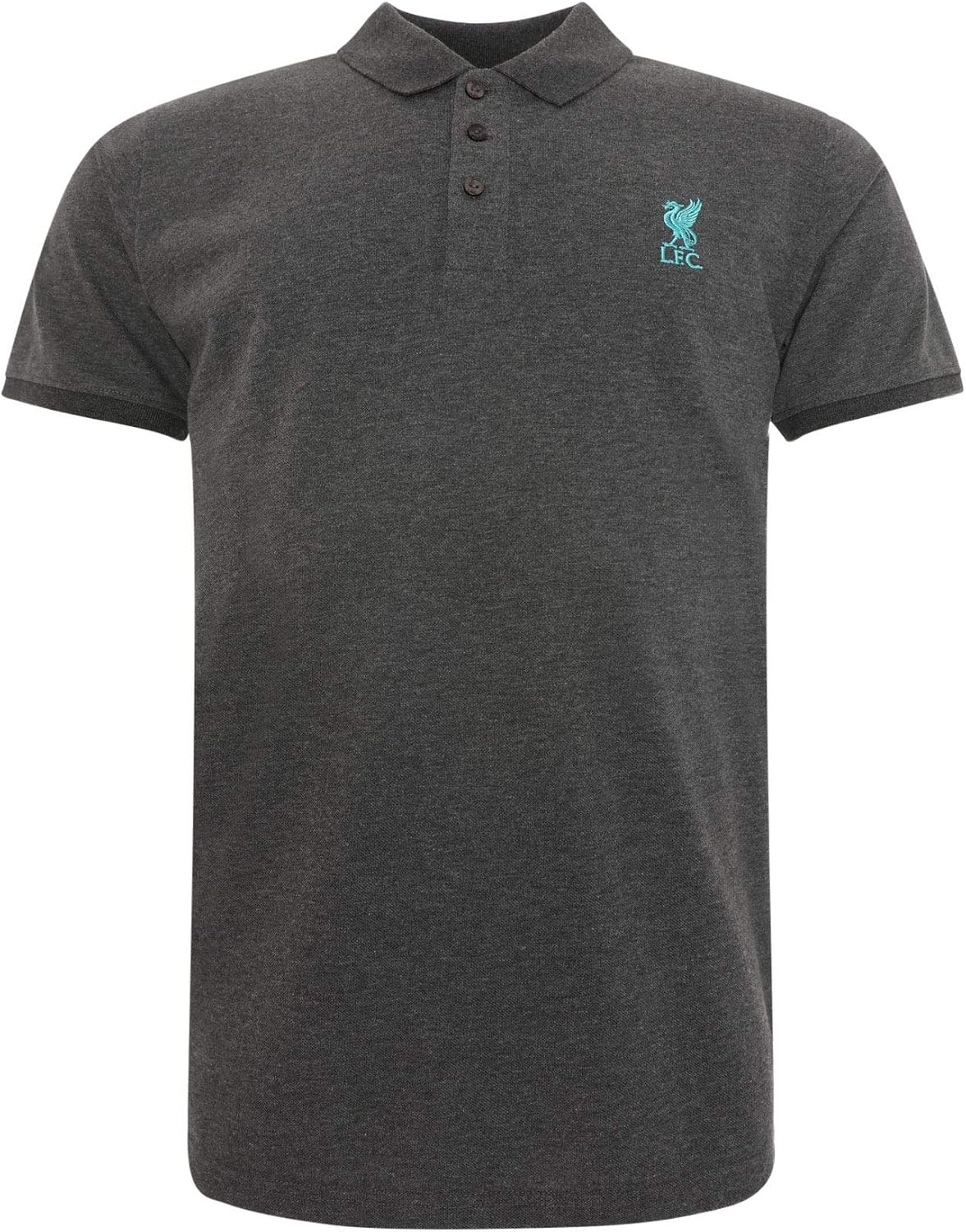 Liverpool FC Charcoal Mens Football Conninsby Polo T-Shirt LFC Official ...