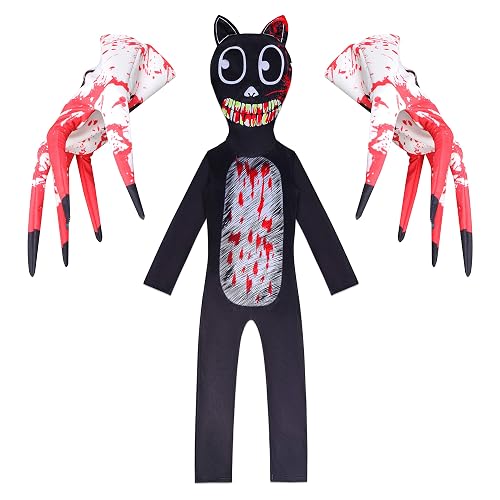 Aepotumn Boys Cartoon Scary Cat Costume Child Horror Monster Character ...