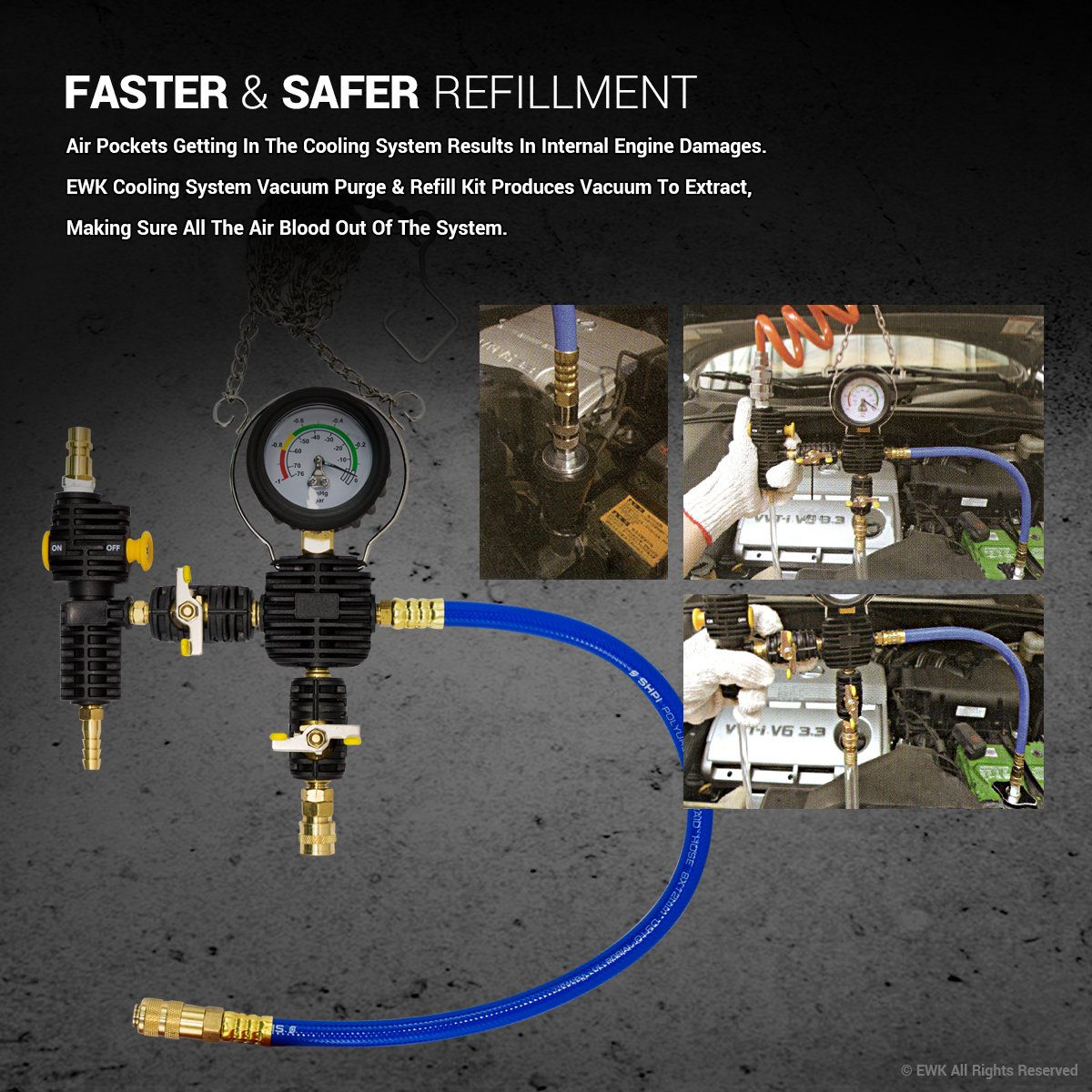 Pressure & Vacuum Testers EWK Universal Radiator Pressure Tester Cap ...