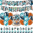 Amazon.com: Dolphins Party Decorations,Dolphins Birthday Party Supplies ...
